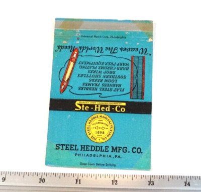 Matchbook Steel Heddle Mfg Co Philadelphia PA Ste-Hed-Co Quality Loom ...