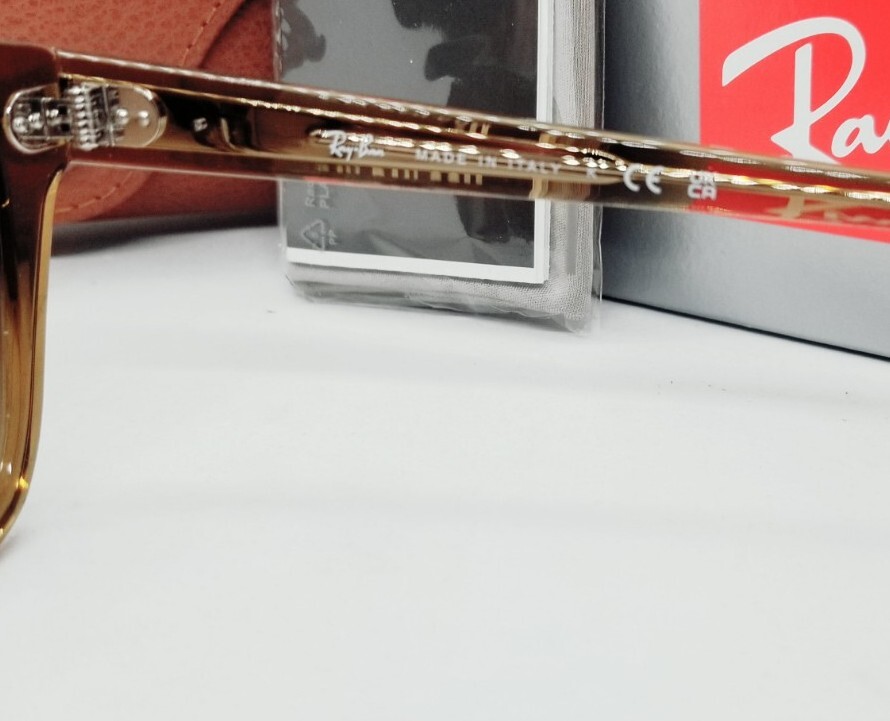 RAY BAN transparent brown/brown gradient RB0707S 664051 53 sunglasses ...