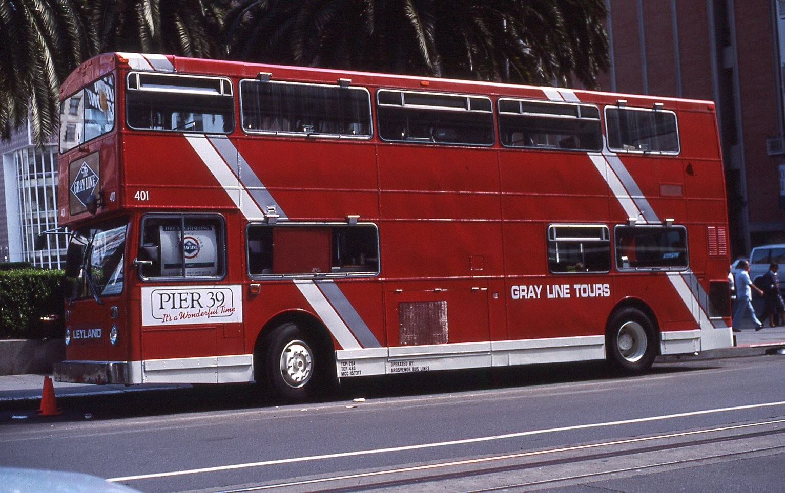 Original Bus Slide Charter Gray Line Tours #401 Double Decker Red 1987 ...