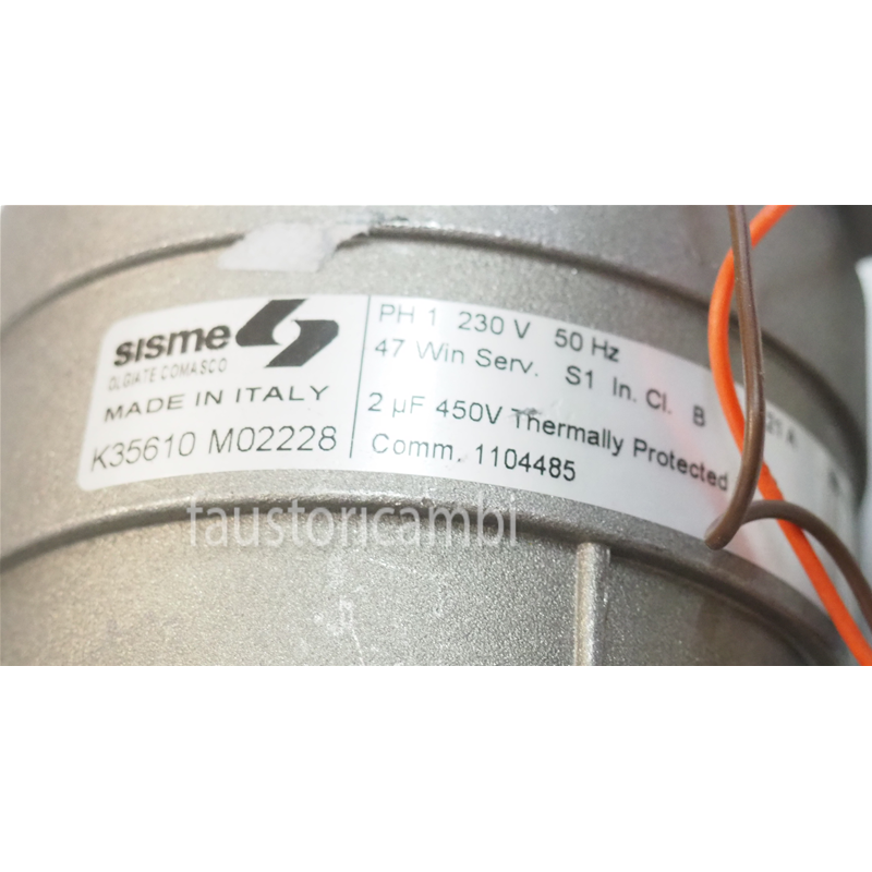 MOTEUR DE VENTILO-CONVECTEUR À DEUX ARBRES SISME K35610M02228 K35610MO1821 2 ARB | eBay