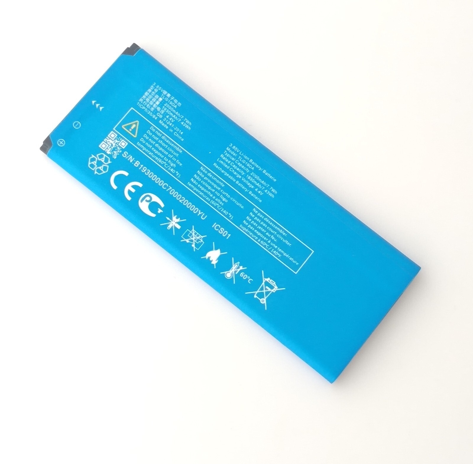 Genuine Alcatel TLI019DA Battery For OT 1 5033T 5033G 5033D 5033X 5033J ...
