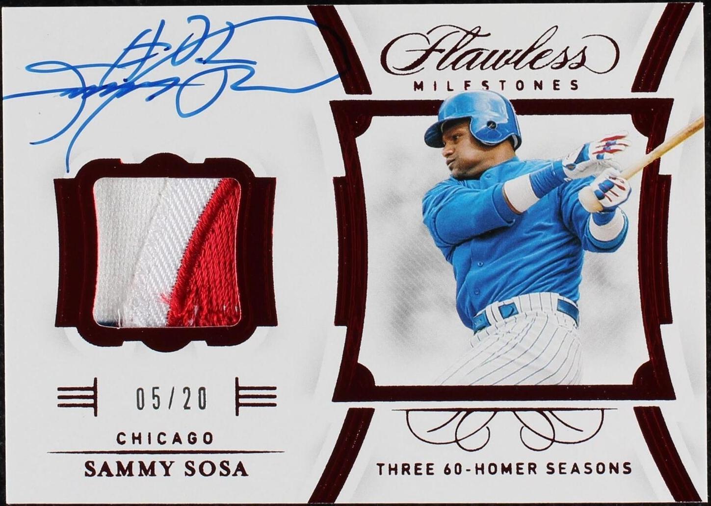 2020 Panini Flawless - Flawless Milestones Sammy Sosa #FM-SS Ruby /20 ...