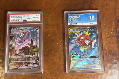 2024 Pokemon Chinese PSA 10 Espeon VMAX & 2023 Magikarp & Wailord GX ...