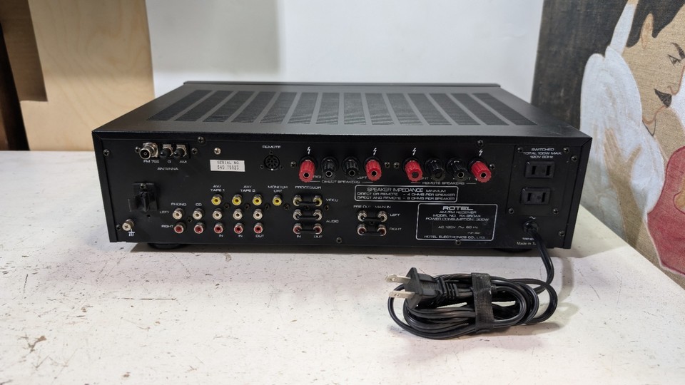 Rotel RX-950AX Stereo Receiver Black Vintage AM FM - Tested | eBay