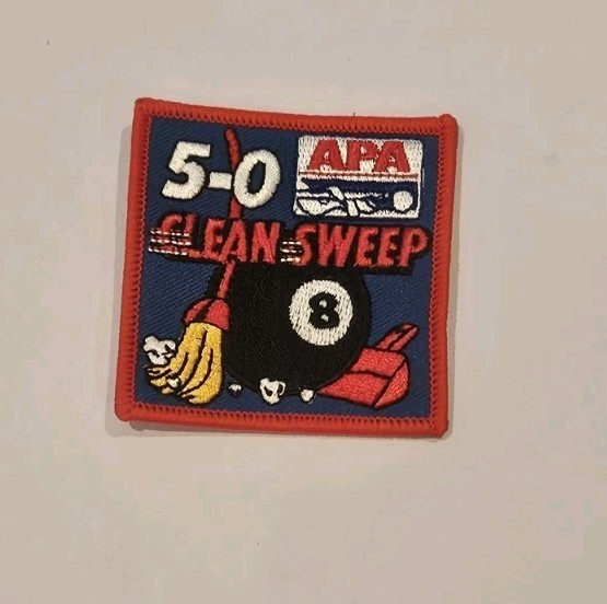 RED BORDER 5-0 CLEAN SWEEP APA AMERICAN POOLPLAYERS ASSOCIATION Patch ...