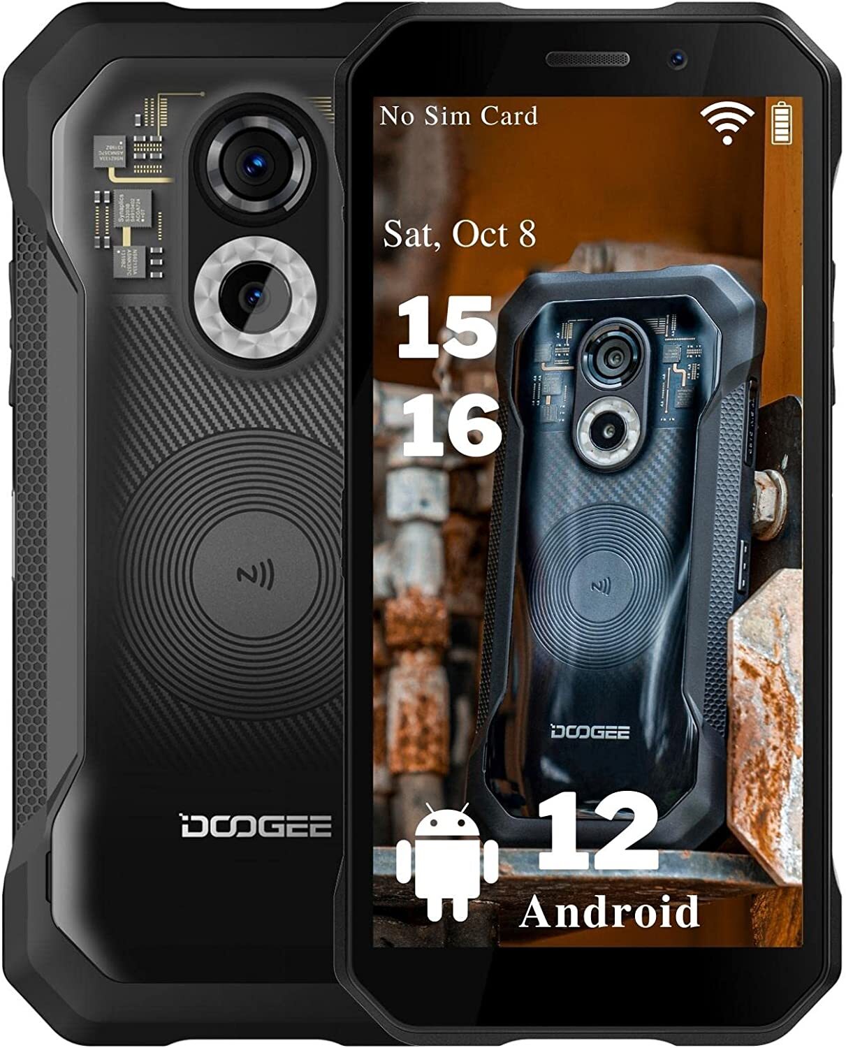 DOOGEE S61 PRO 6GB+128GB Rugged Smartphone Unlocked Cell Phones Night ...