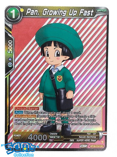 Pan, Growing Up Fast BT18-114 UC FOIL Dawn of The Z-Legends DBS | eBay
