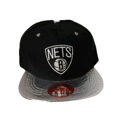 Brooklyn Nets Snapback Hat Cap Black Silver Embroidered Logo New League ...
