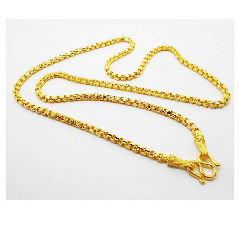 Chain 22K 23K 24K THAI BAHT GOLD GP NECKLACE 24 inch 18 Grams 3 mm ...
