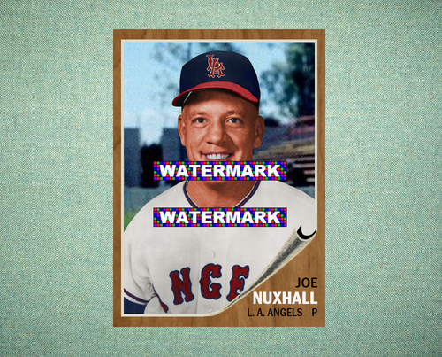 Joe Nuxhall Los Angeles Angels 1962 Style Custom Baseball Art Card | eBay