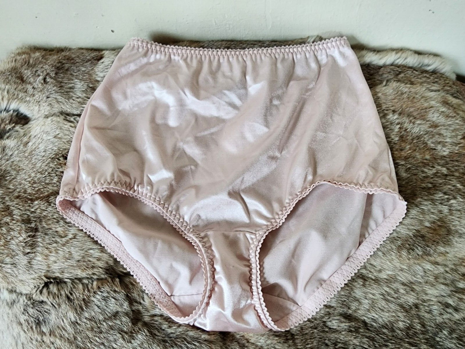 Vtg Vanity Fair Satin Panties M 6 Nylon Spandex Brie… Gem