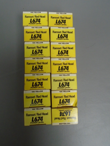 RAMSET 42CW .22 Caliber Level 4 Yellow Powder Load QTY 100 LOT OF 12 | eBay