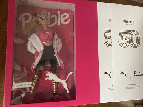 PUMA SUEDE CLASSIC X BARBIE W/DOLL RASPBERRY SHOE PINK-WHITE SNEAKERS ...