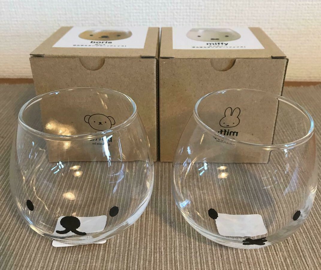 Miffy & Boris Yura Yura Tumbler Glass Cups Set 320ml From Japan RARE | eBay