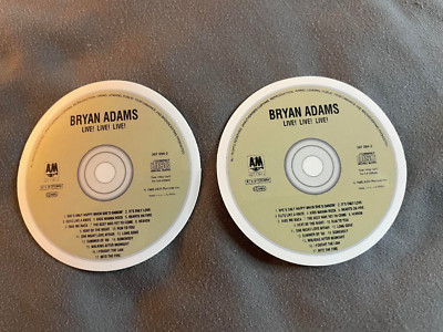 Lot (2) BRYAN ADAMS 2 1/4" x 2 1/4" Live! Logo STICKERS Fast! Free SHIP ...