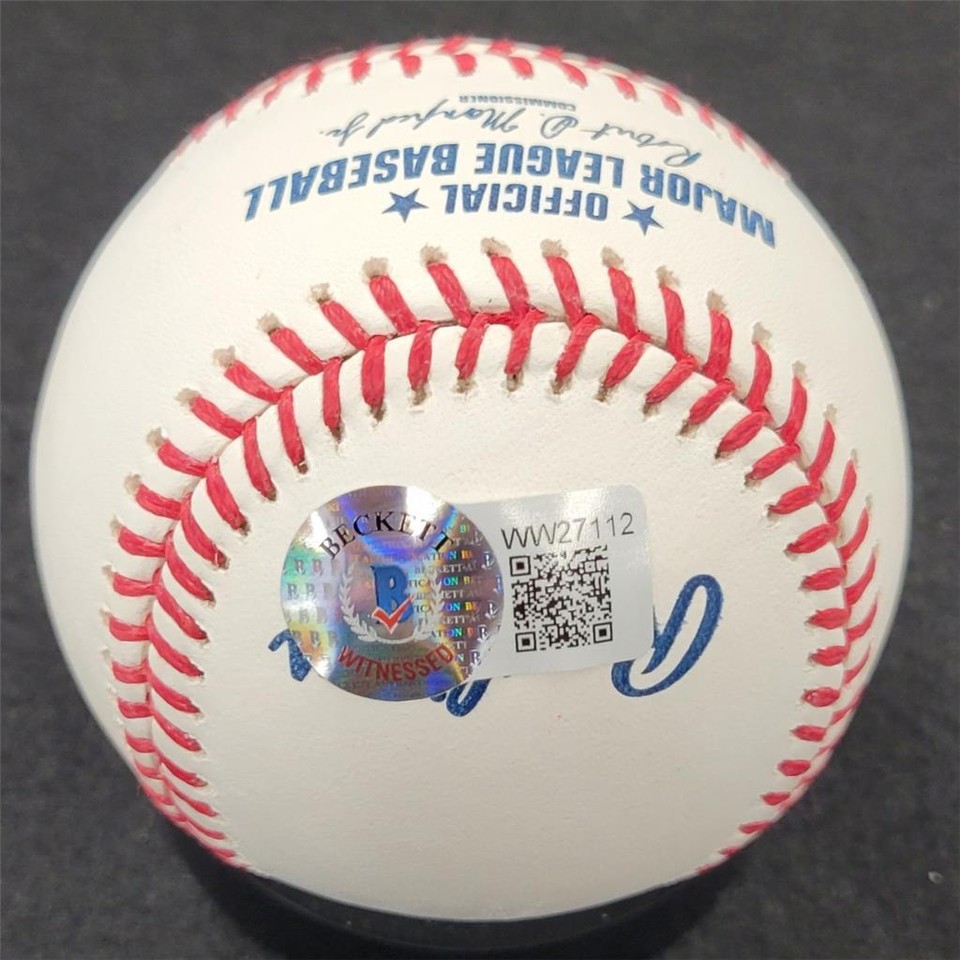 Chuck Finley signed Angels 60th Anniversary Baseball auto ~ Beckett BAS ...