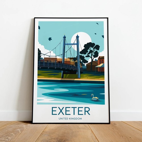 United Kingdom, Exeter Traditional Travel poster Choose your Size | eBay