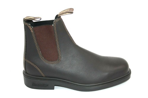 UNISEX BLUNDSTONE #062 STOUT BROWN CHELSEA DRESS BOOT PREMIUM LEATHER ...