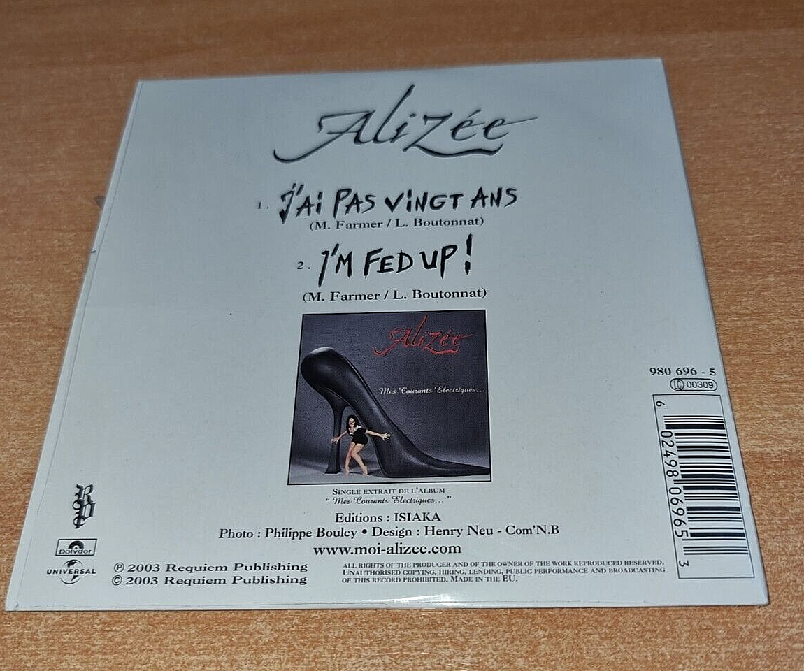 Mes Courants Electriques De Alizee Cd Con