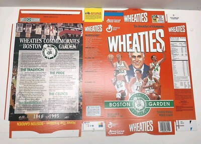 Wheaties 1995 Boston Celtics Boston Garden Collector Box UNGLUED and ...