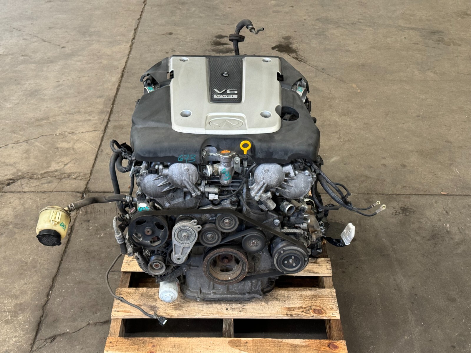 2010-2013 Infiniti G37 AWD 3.7L Engine Motor Block Complete Assembly ...