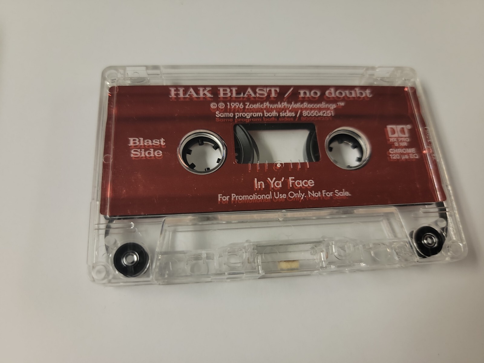 super rare 1996 rap cassette IN YA FACE HAK BLAST NO DOUBT boom bap ...