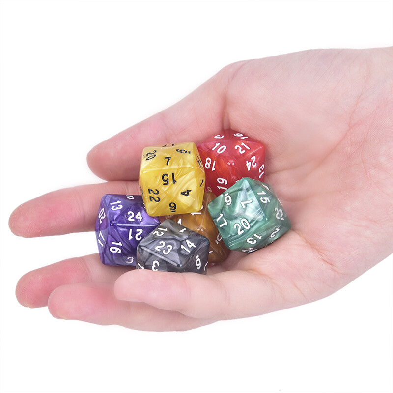 1pc 24 Face Dice For Game Polyhedral D24 Multi Sided Acrylic Dice Game ...