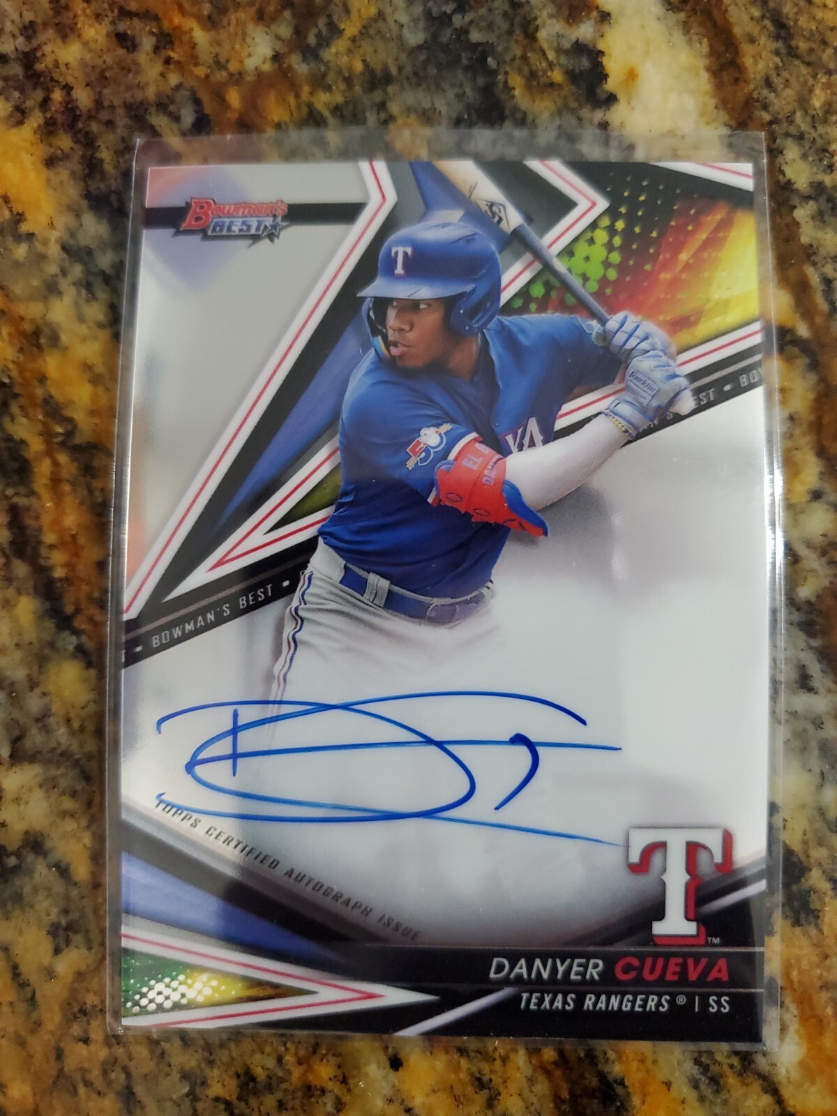 Danyer Cueva 2022 Bowman’s Best Prospect Auto RANGERS | eBay
