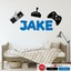 Personalised Name Wall Art Sticker Gaming Gamer Boys Kids Bedroom Vinyl ...