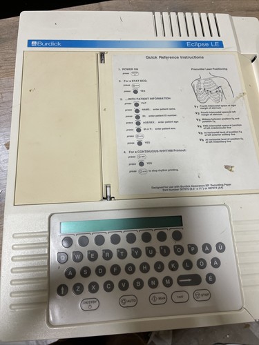 SpaceLabs Burdick Eclipse LE Electrocardiograph 10 Leads EKG ECG+Cart ...