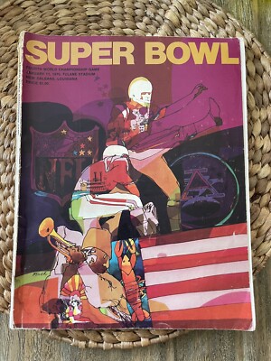 Original Super Bowl IV Program Kansas City Chiefs vs Minnesota Vikings ...