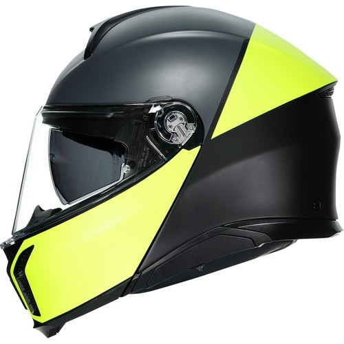 AGV Tour Modular Balance Motorcycle Helmet Black/Yellow/Gray | eBay