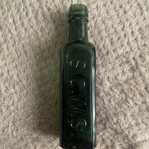 Antique Glass Bottle S C W S Shieldhall Essence Of Coffee And Chicory