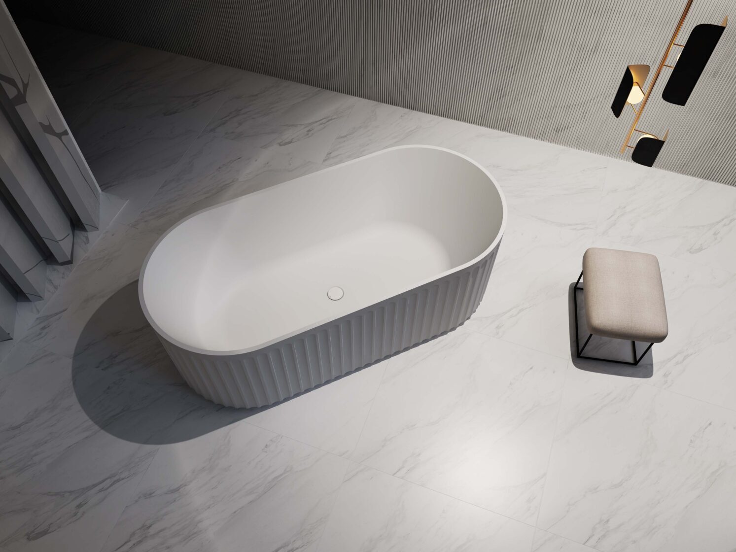 1500/1700mm Roma Riva Round Freestanding Gloss or Matt white Bath Tub ...