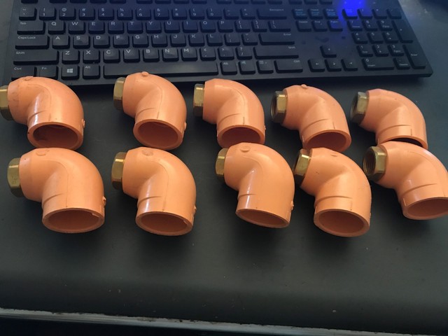 10 TYCO Blazemaster CPVC Fire Sprinkler Head Adapter 1 X 1 2 Threaded ...