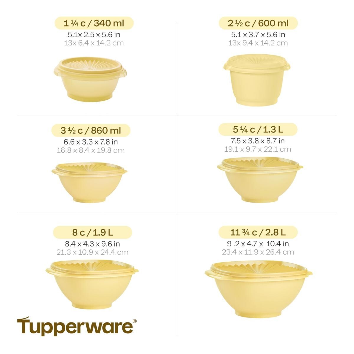 Tupperware Heritage 16-piece Square and Round Bowl Set W/ Lids-Green | eBay