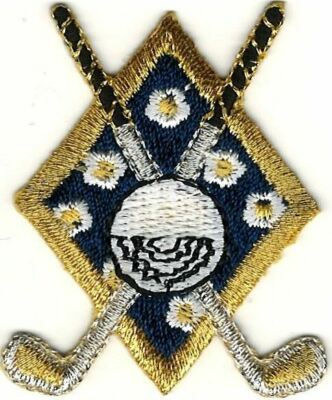 Crossed Golf Clubs Ball Crest Embroidery Patch | eBay