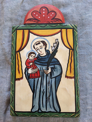Charlie Carrillo Rare NM Retablo 1999 St. Anthony/ Montez Gallery ...
