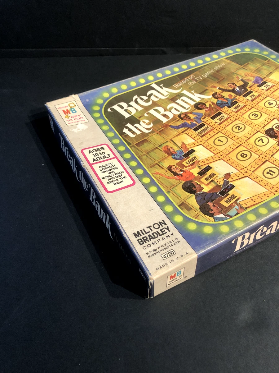 1977 Break The Bank TV Show Board Game COMPLETE and UNPUNCHED Milton ...