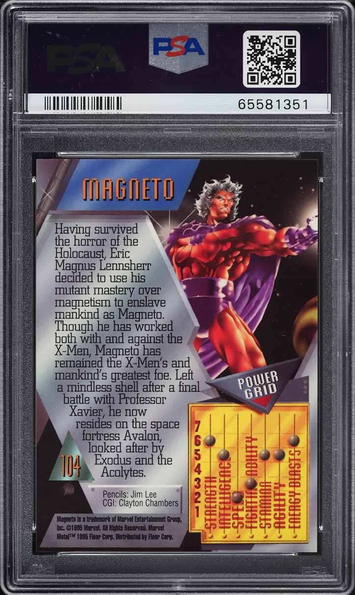 1995 Marvel Metal Card #104 Magneto PSA 10 GEM MINT | eBay