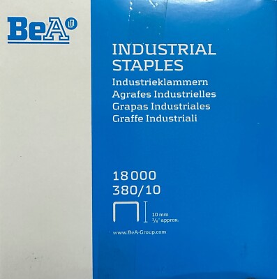 8 Boxes 18,000 BeA 380/10 3/8" 80 Series Staples for 21680B & 21680B ...
