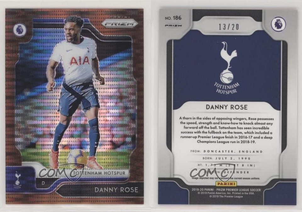 2019-20 Panini Prizm Premier League Breakaway Bronze 13/20 Danny Rose ...