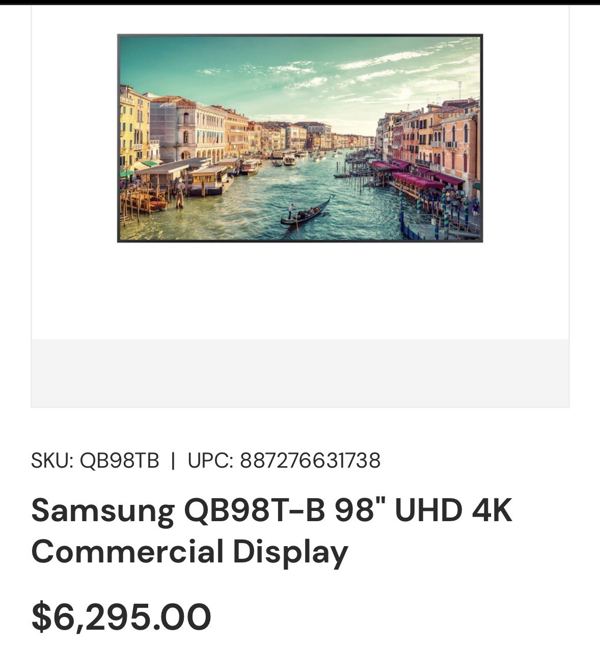 Samsung QM98T-B 98" 4K UHD LED Smart Signage Display | eBay