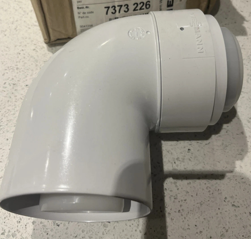 Brand New Viessmann SC 87 Degree Boiler Flue Elbow 60/100 mm 7373226 ...