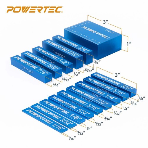 15-Piece Setup Blocks Height Gauge Set, Router Table Setup Bars for ...