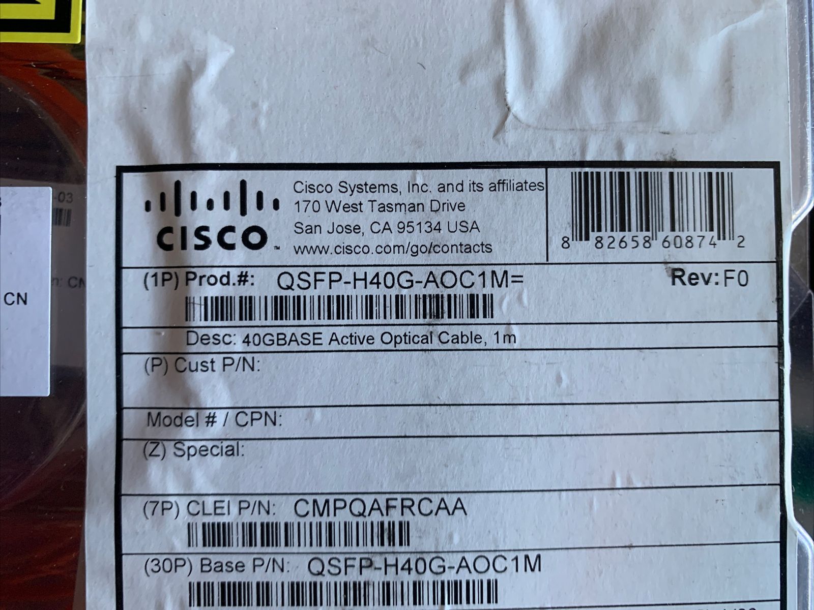 New GENUINE CISCO QSFP-H40G-AOC1M 10-2925-01 | eBay