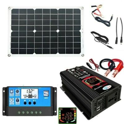 220V 6000W Solar Panel Kit Complete Solar Power Generator 60A Home Grid ...