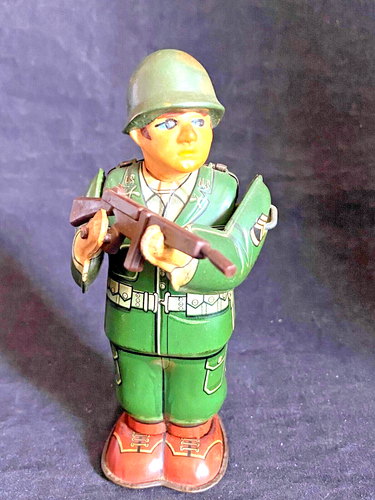 1950s Nomura Toy Combat Soldier /Wind -up tin toy Japan/FS | eBay