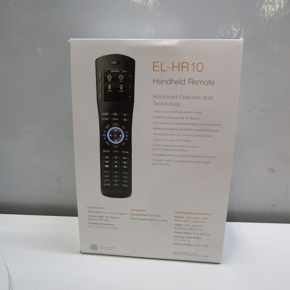 Elan Hr10 Wi-fi Handheld Remote Control With Charging Station for sale ...