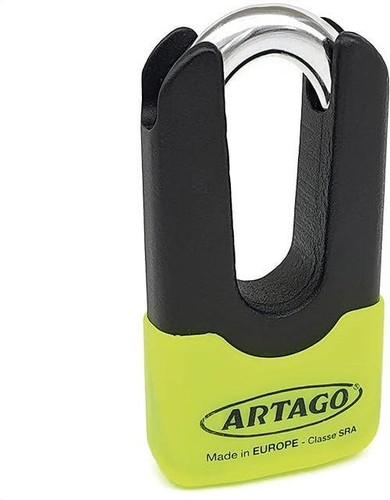 Artago Bike Scooter Motorcycle Security 69X Padlock Black / Yellow 14mm ...